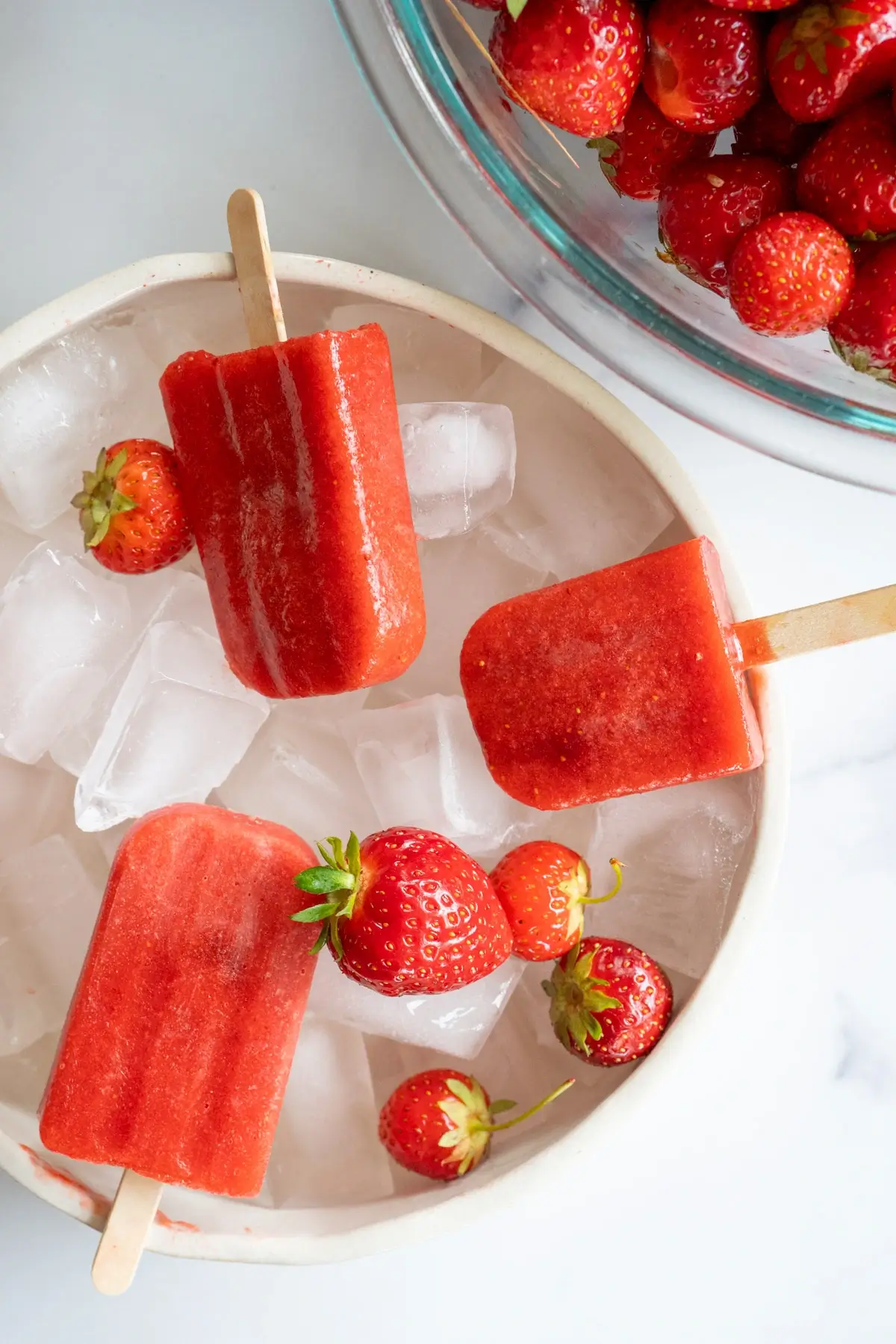 Homemade Strawberry Lemon Popsicles