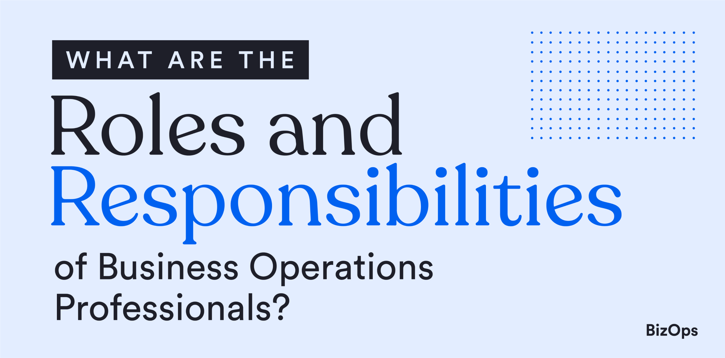What are the Roles and Responsibilities of Business Operations ...