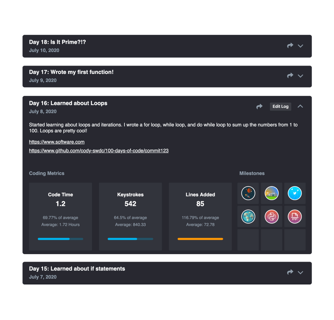 Time Tracking Extension For 100 Days Of Code Software
