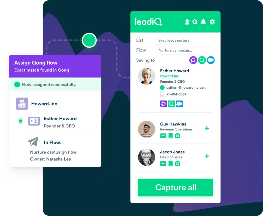 LeadIQ | Gong Integration