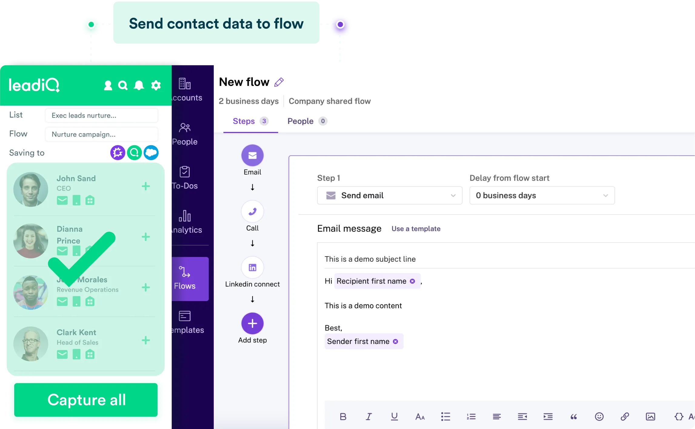 LeadIQ | Gong Integration