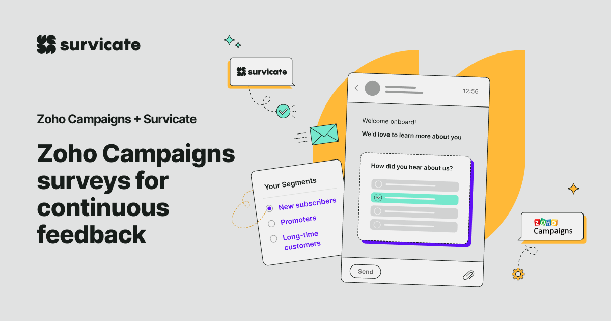 Survey tool for Zoho Campaigns | No Code Integration. Try Free