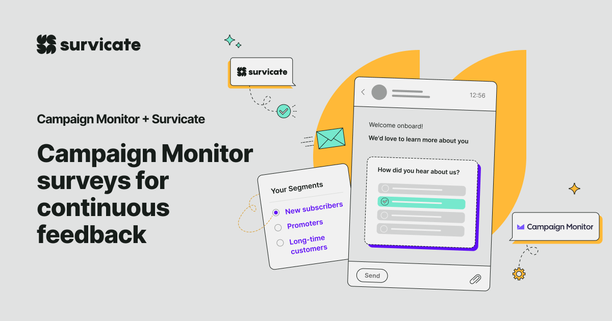 Survey tool for Campaign Monitor | No Code Integration. Try Free