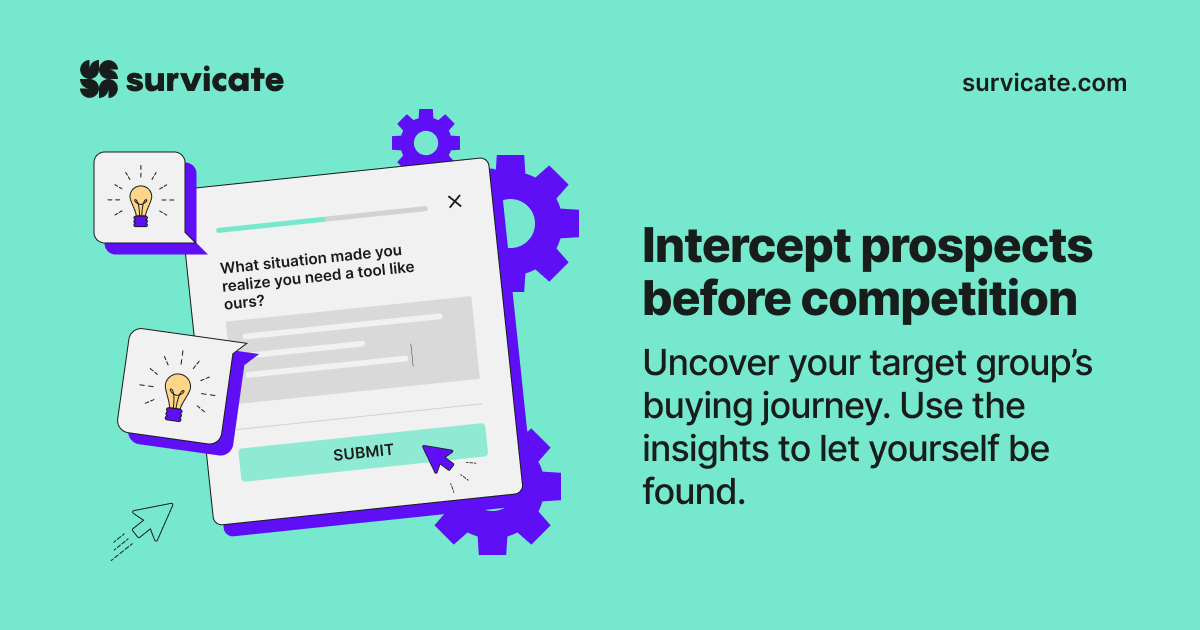 'Intercept prospects before the competition' survey template