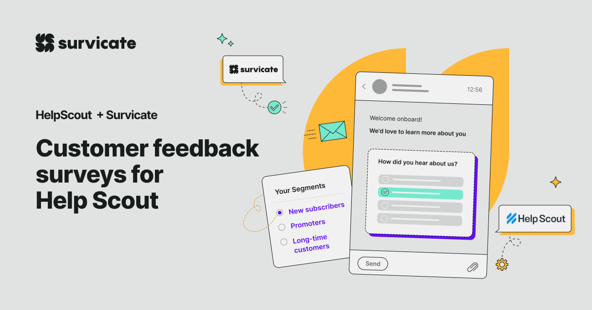 Survey tool for Help Scout | No Code Integration. Try Free