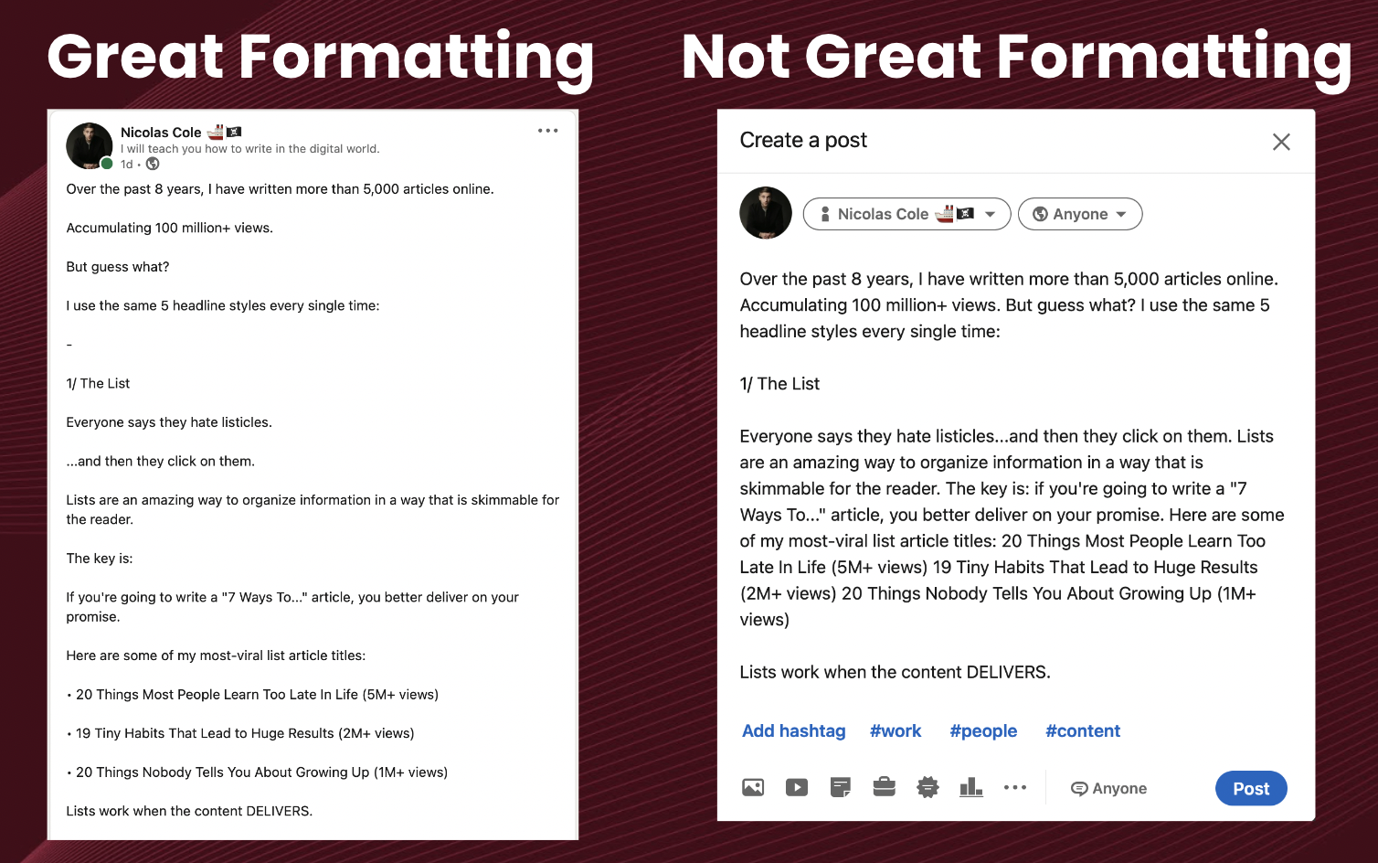 How To Write A Great LinkedIn Post