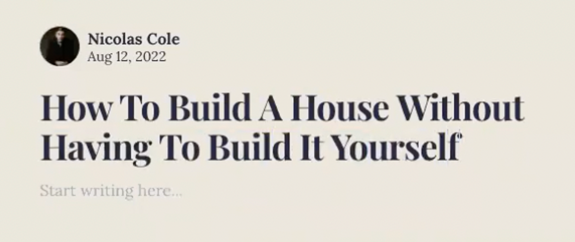 How To Write A First Draft