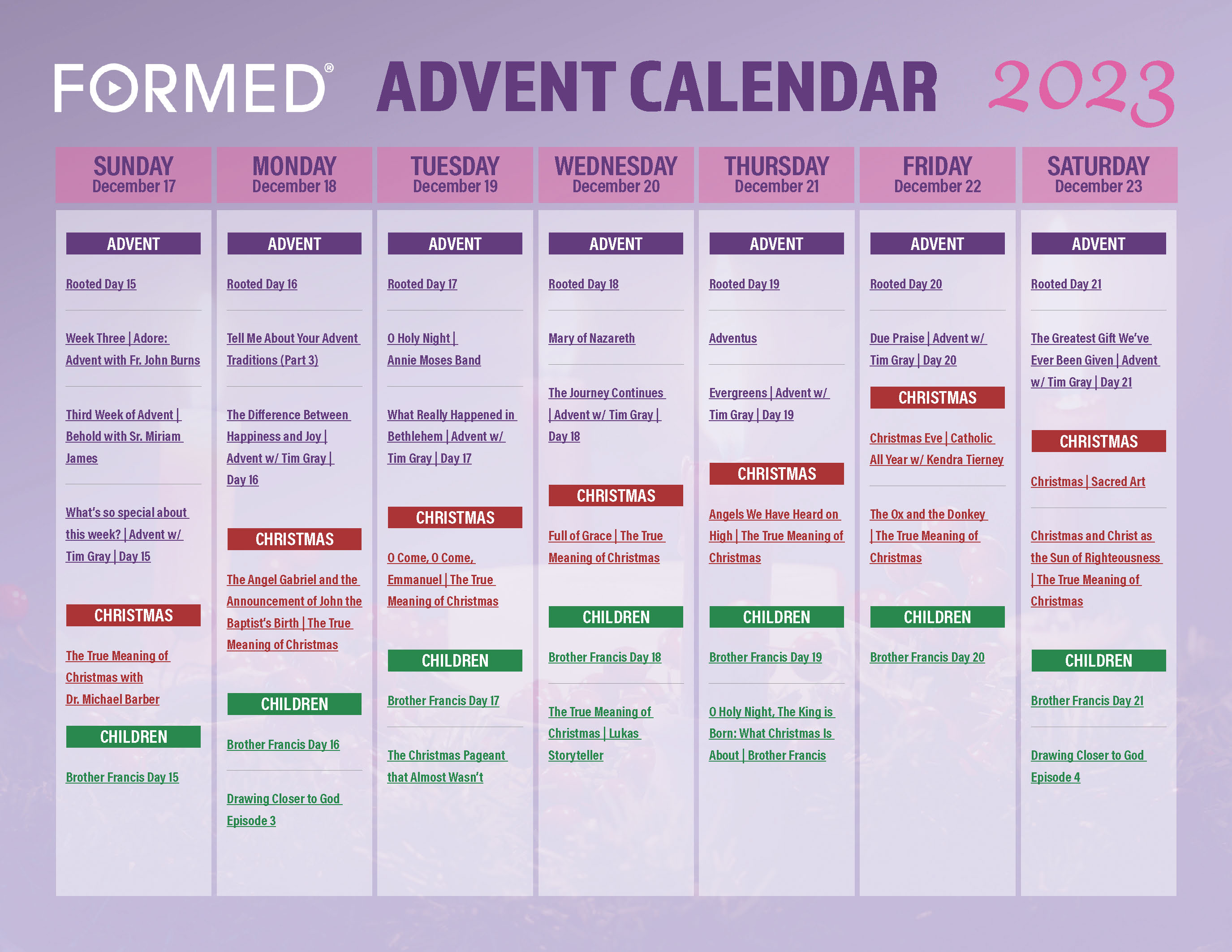 Advent Daily Catholic Resources | FORMED