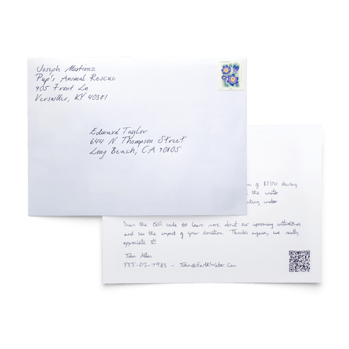 Handwritten Card & Envelope