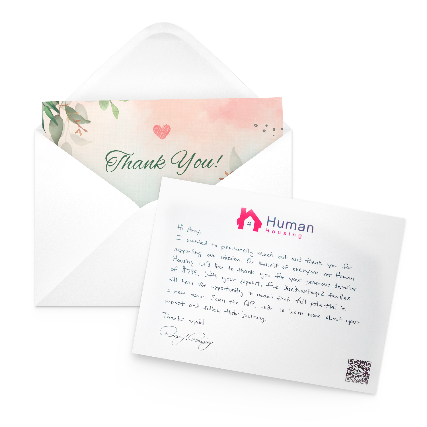 Handwritten Card & Envelope