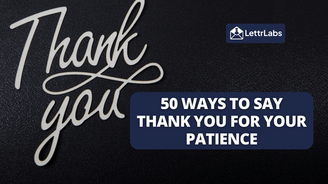 50 Ways to Say Thank You For Your Patient