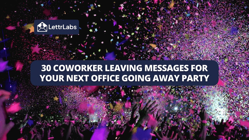 30 Heartfelt Coworker Leaving Messages for Handwritten Notes | LettrLabs