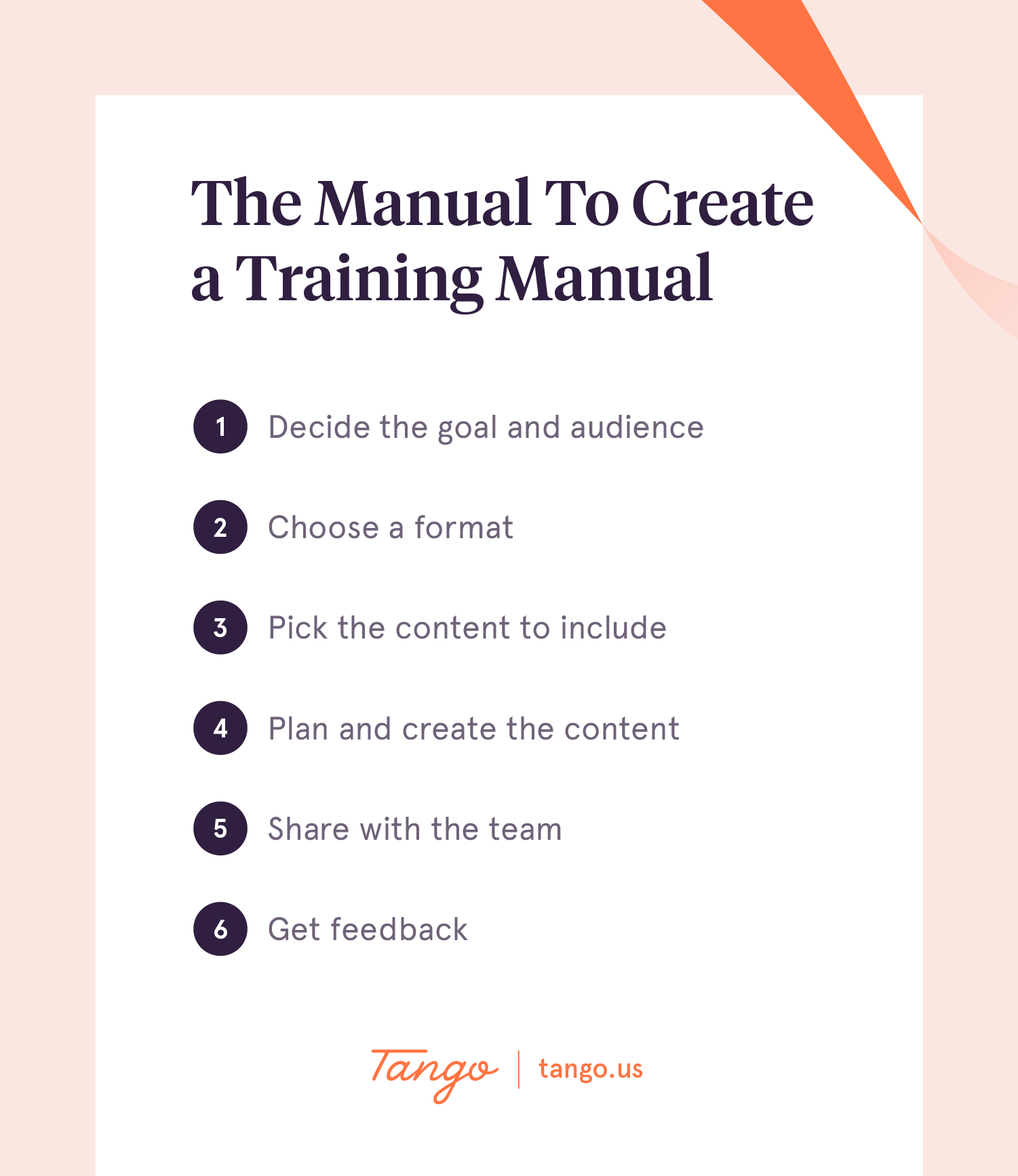 How To Build An Effective Training Manual Tango Create How to 