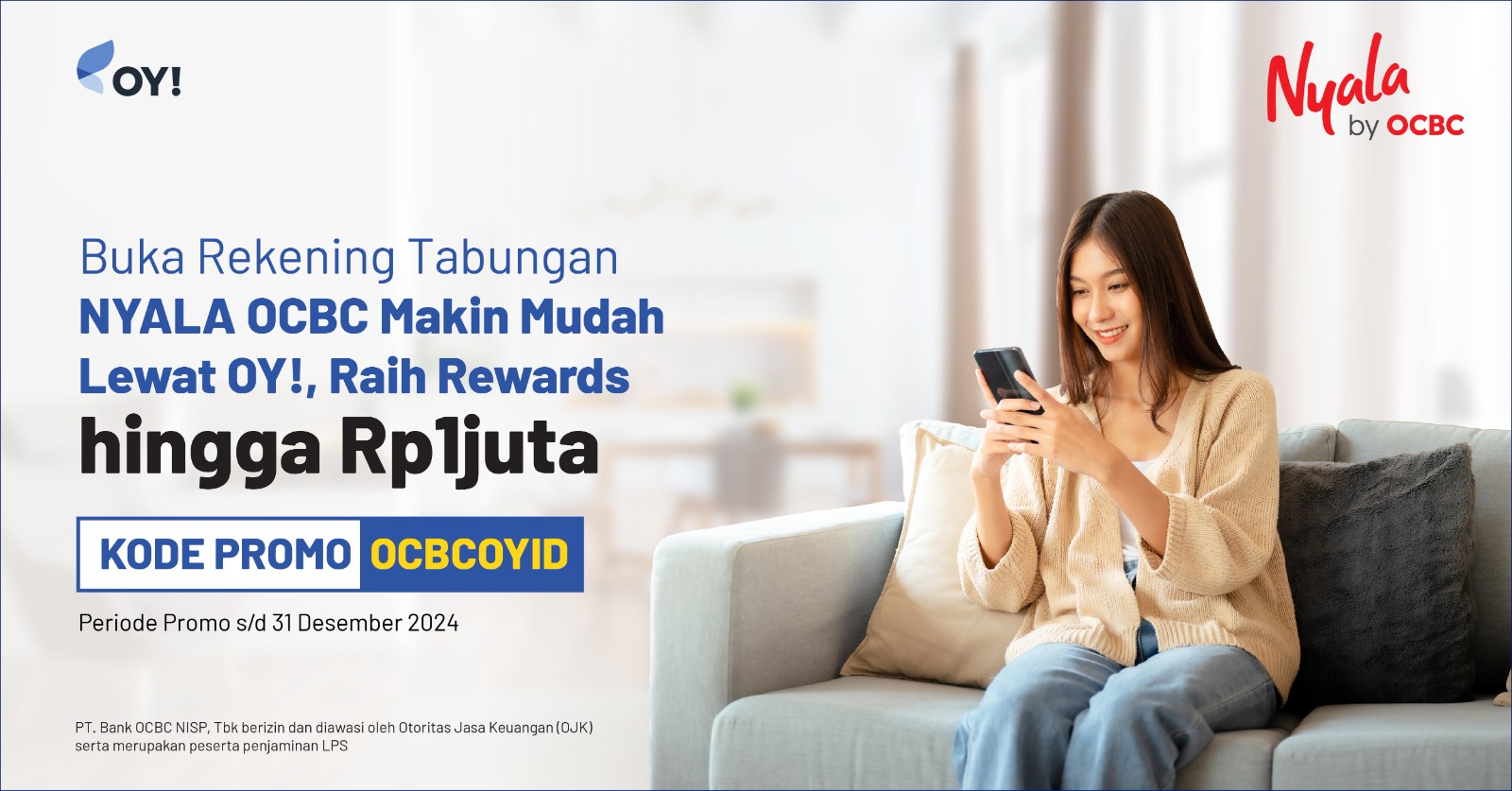 Buka Rekening Tabungan NYALA OCBC Makin Mudah Lewat OY!