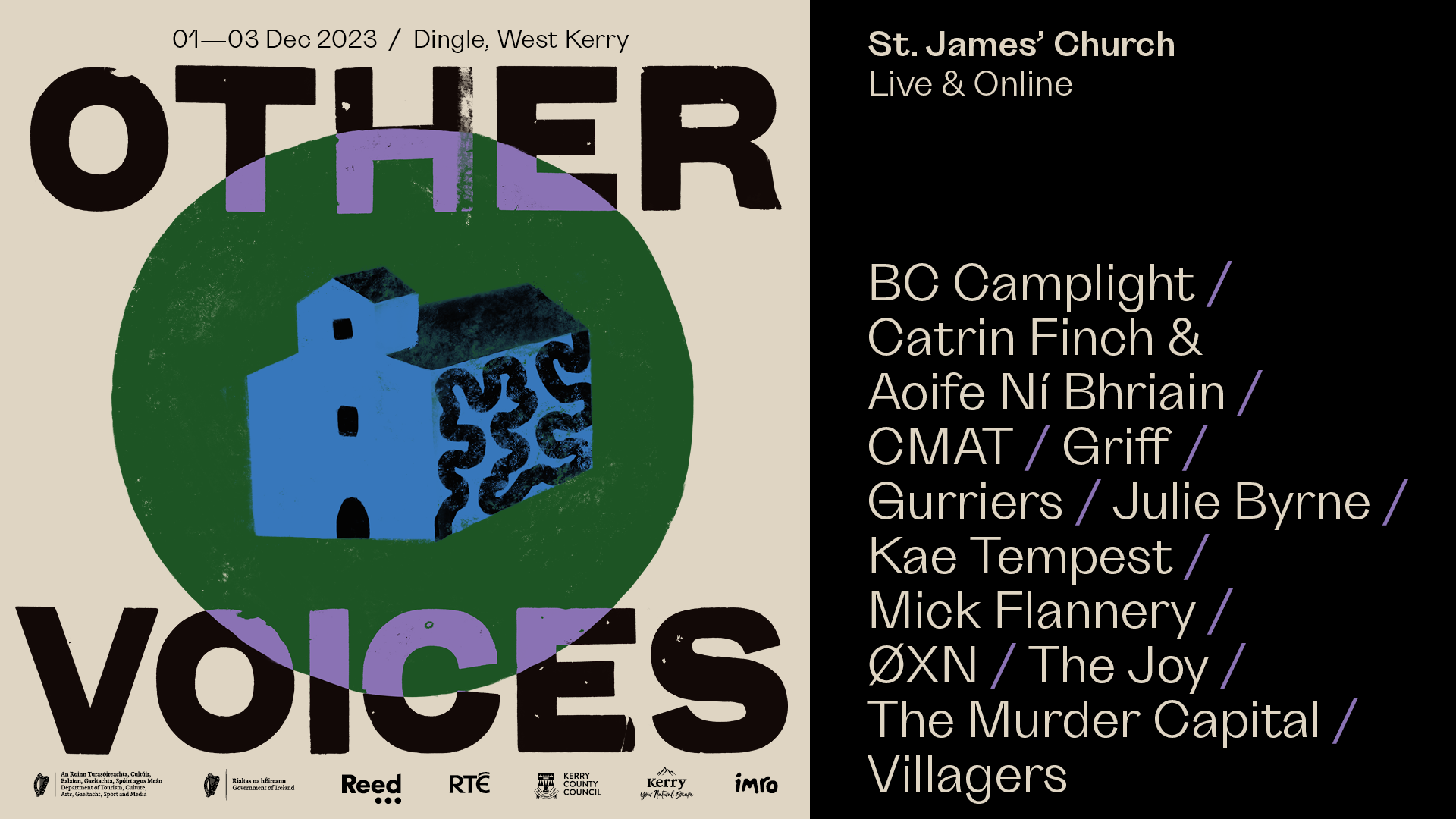 Kae Tempest, Griff and more announced for St James' Church - plus IMRO ...