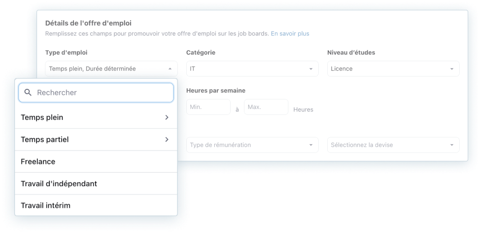 Quels sont les différents types de contrats de travail