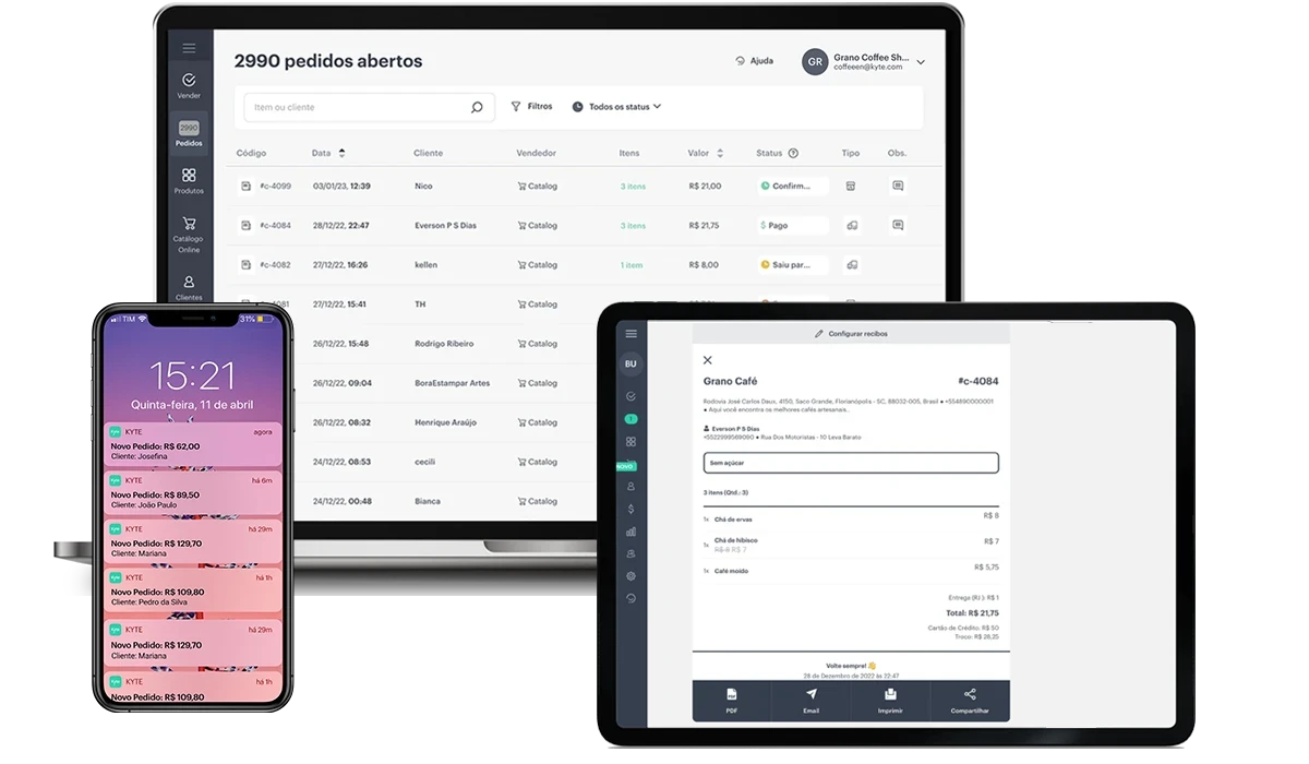Kyte: Sistema de Vendas e Estoque para Loja | App e Web