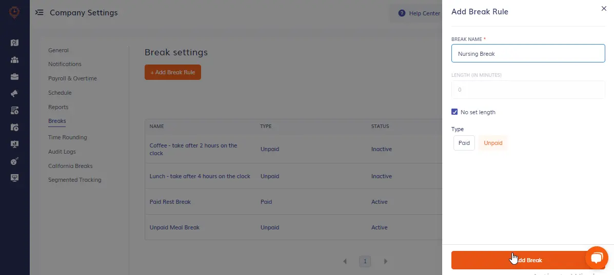 Timeero - Employee Breaks Policy Free Template