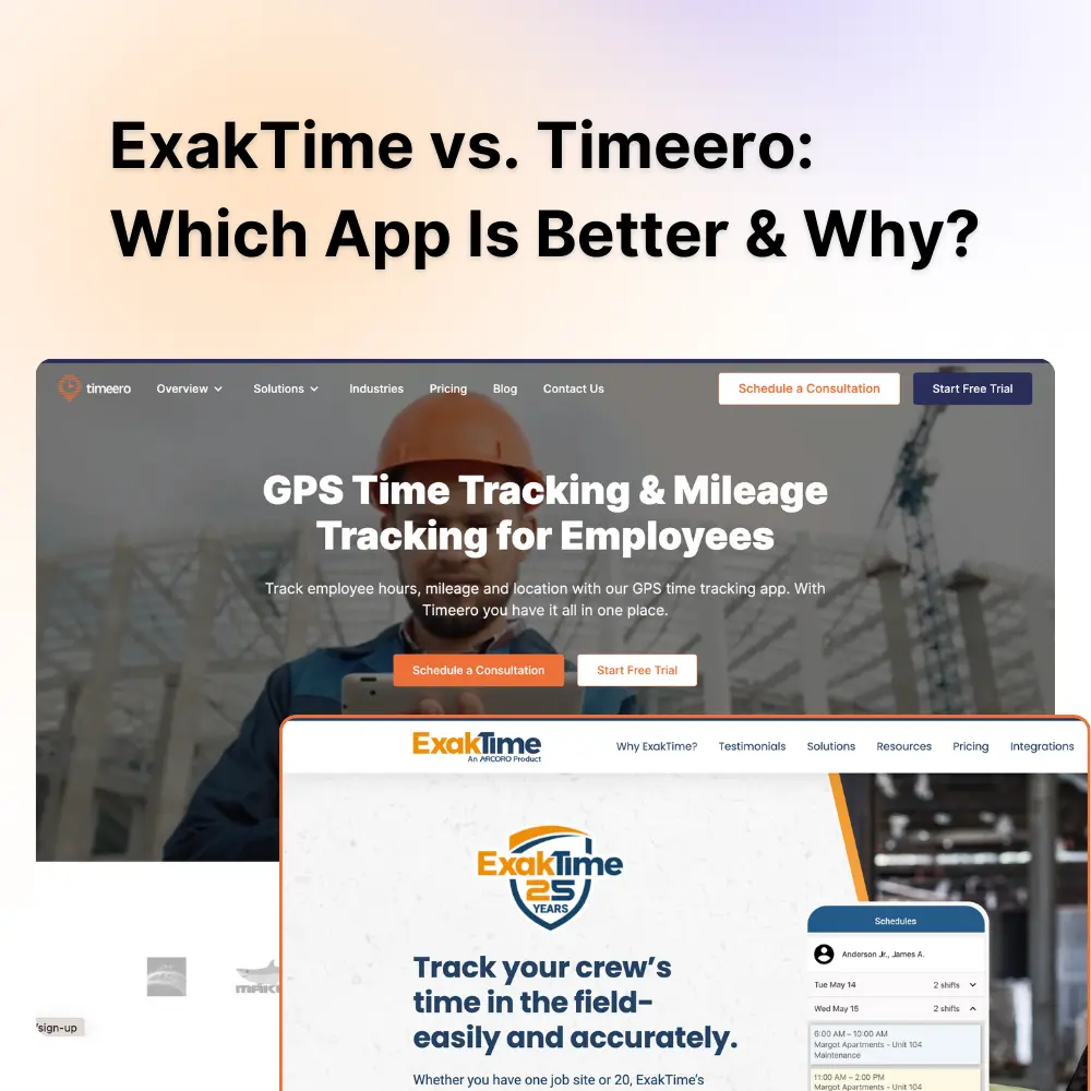 Timeero - ExakTime vs. Timeero: Which App Is Better & Why - Timeero