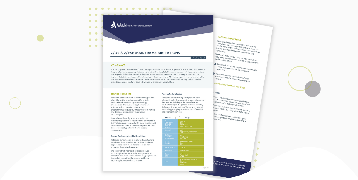 z/OS & z/VSE Mainframe Migrations | Astadia