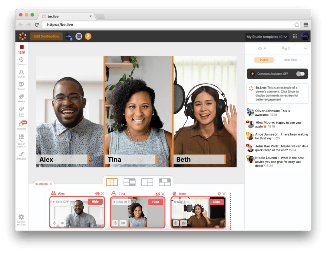 Be.Live – Live streaming made easy