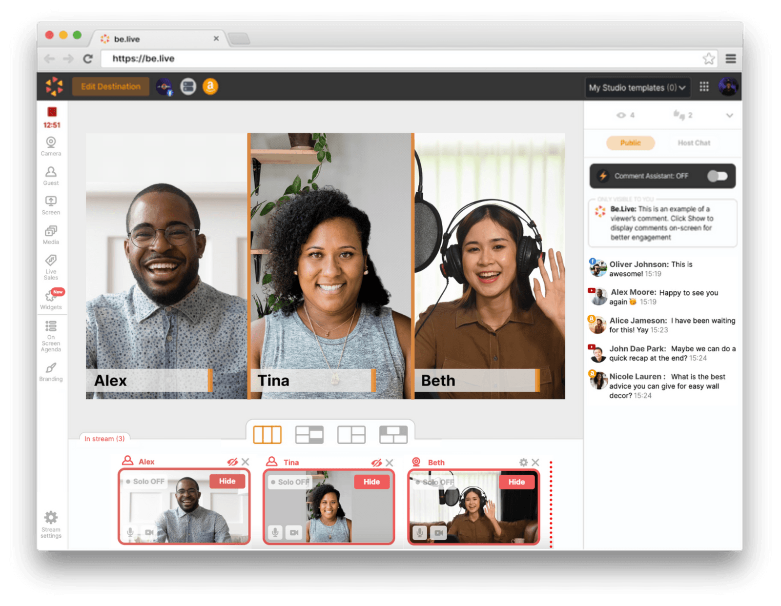 Be.Live – Live streaming made easy