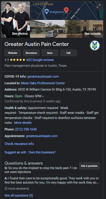 Case Study - Greater Austin Pain