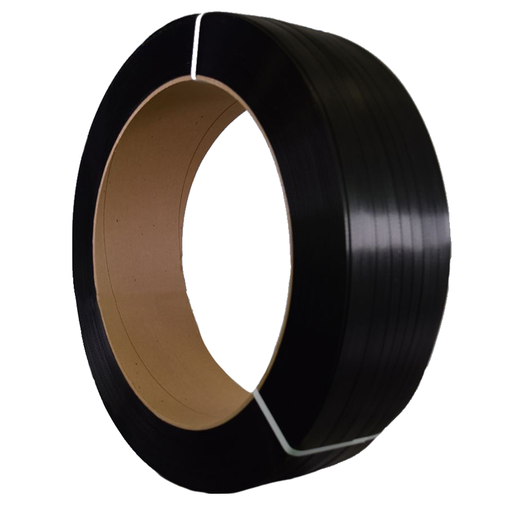 1/2" 16 X 6 .027 BLACK POLY STRAPPING 9000' HG | Canpaco