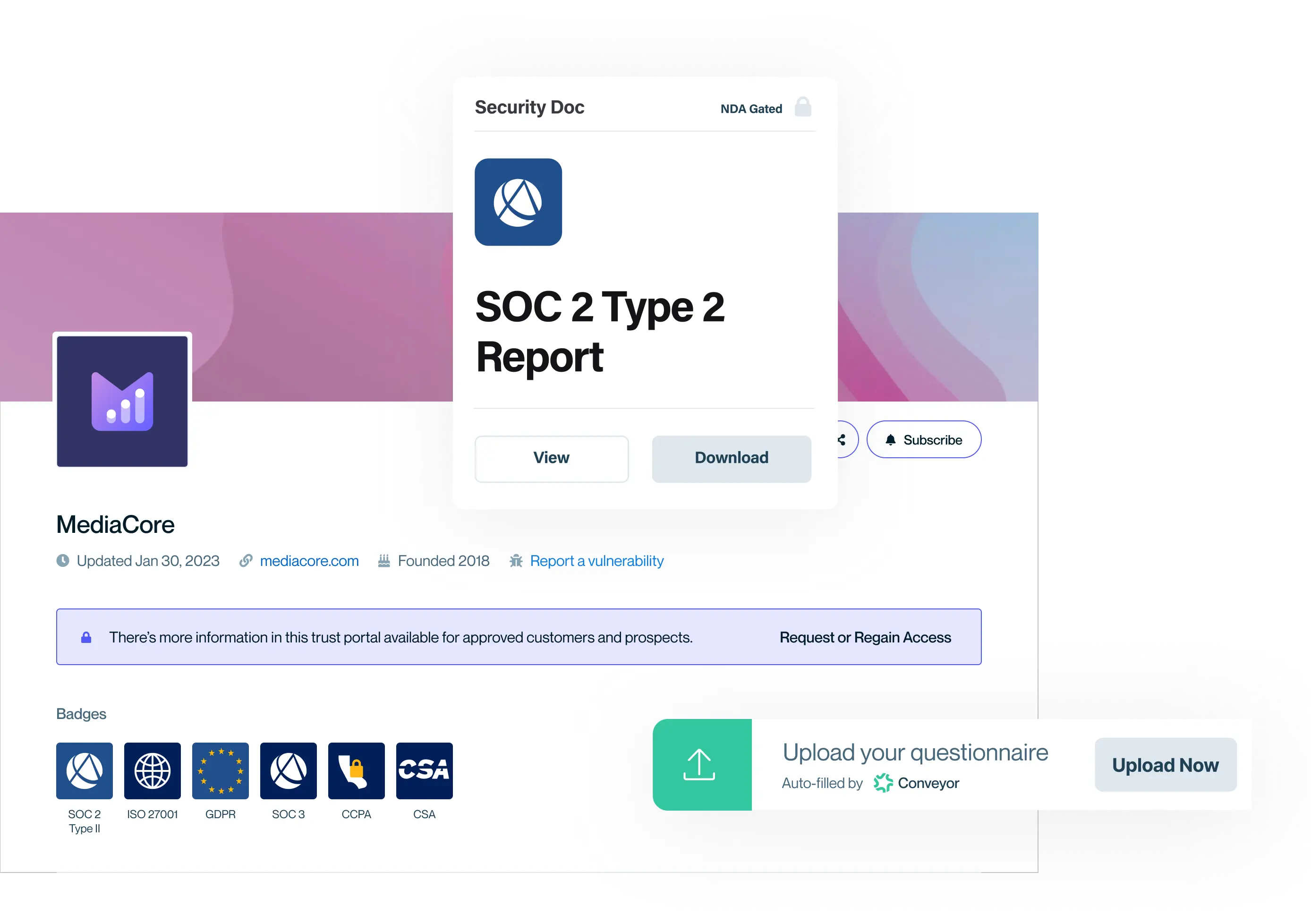 Eliminate Security Questionnaires | Conveyor