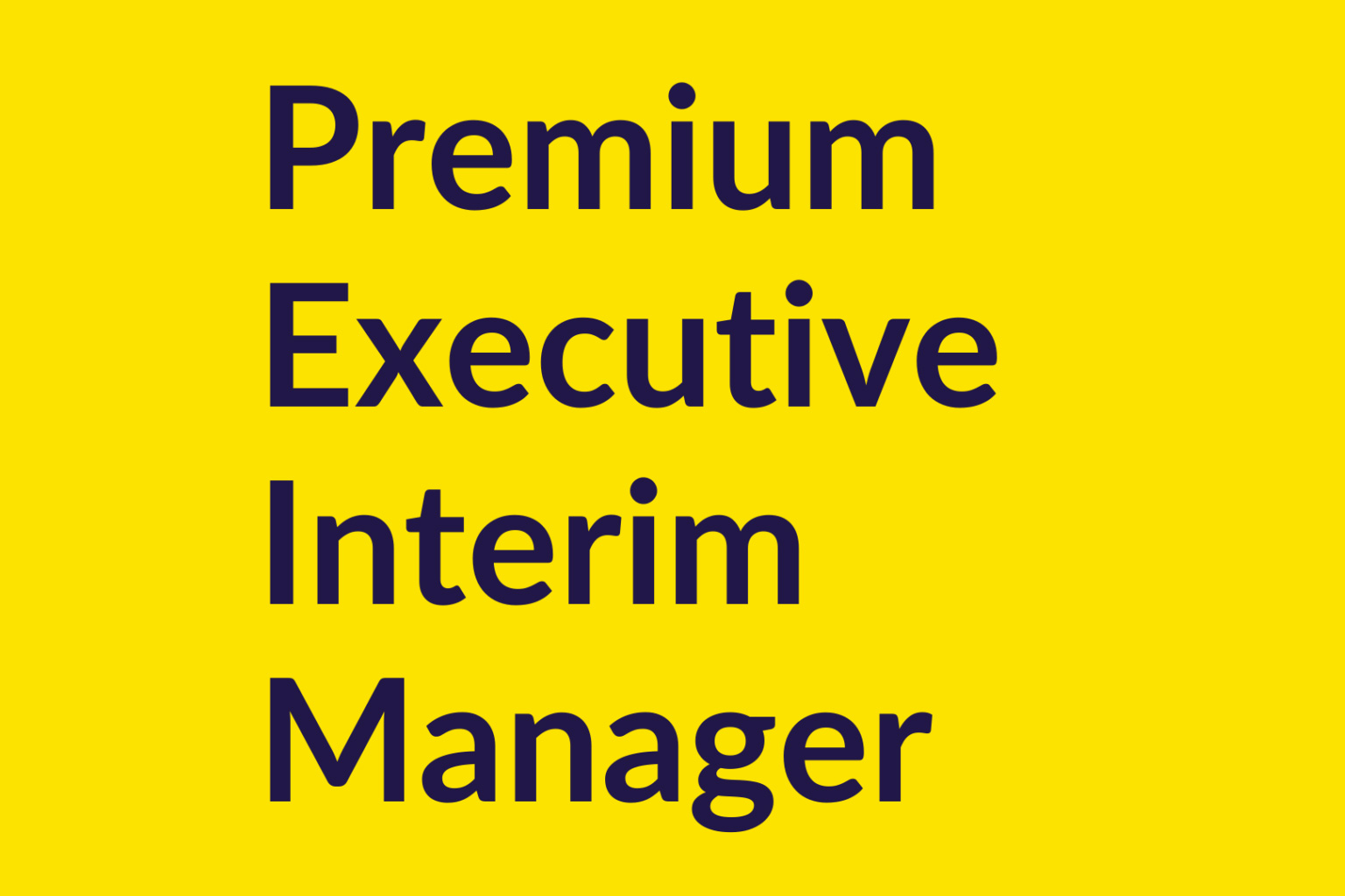 Premium Executive Interim Manager