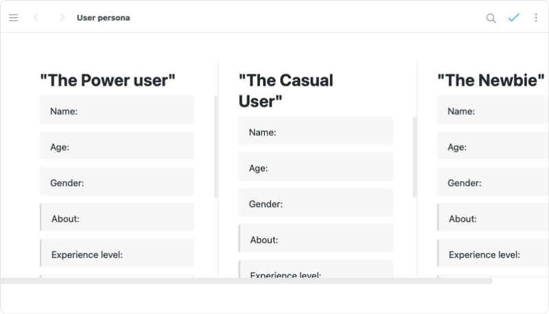 Workflowy template - User persona