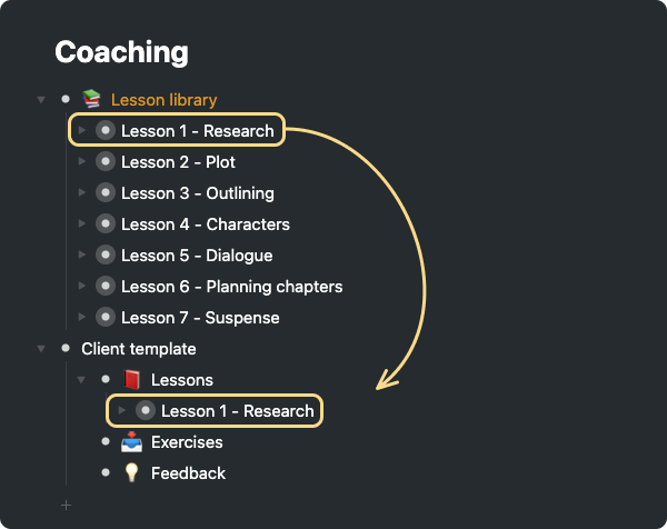 Working with clients - Workflowy guide