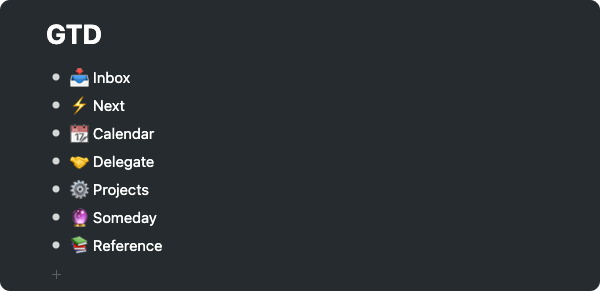 GTD - Workflowy guide