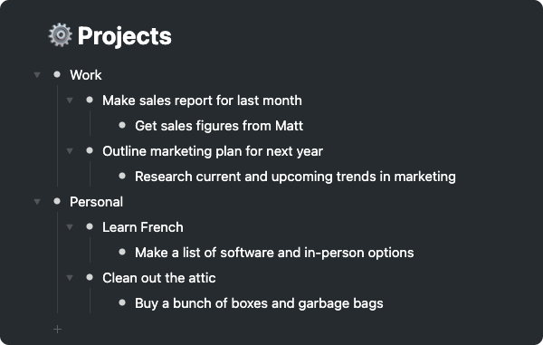 GTD - Workflowy guide