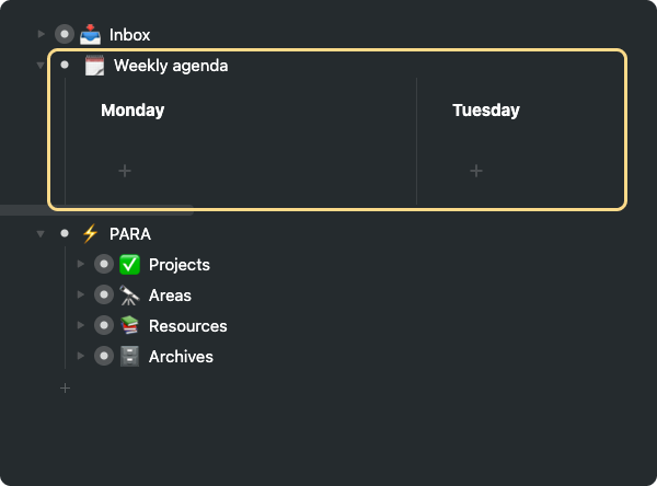 Being productive with the PARA system - Workflowy guide