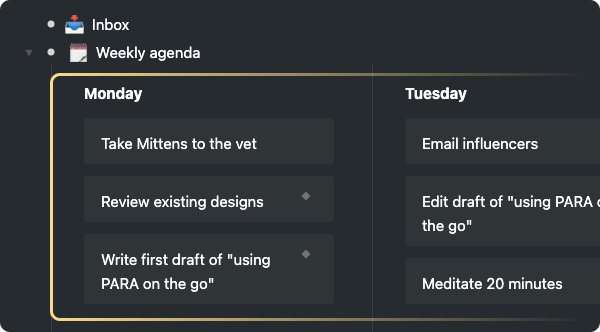 Being productive with the PARA system - Workflowy guide
