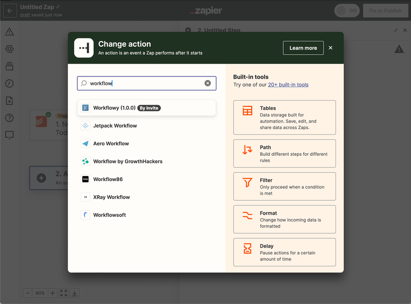 Integrations - Workflowy support