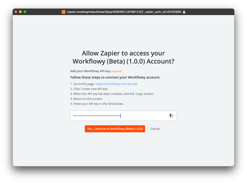 Integrations - Workflowy support