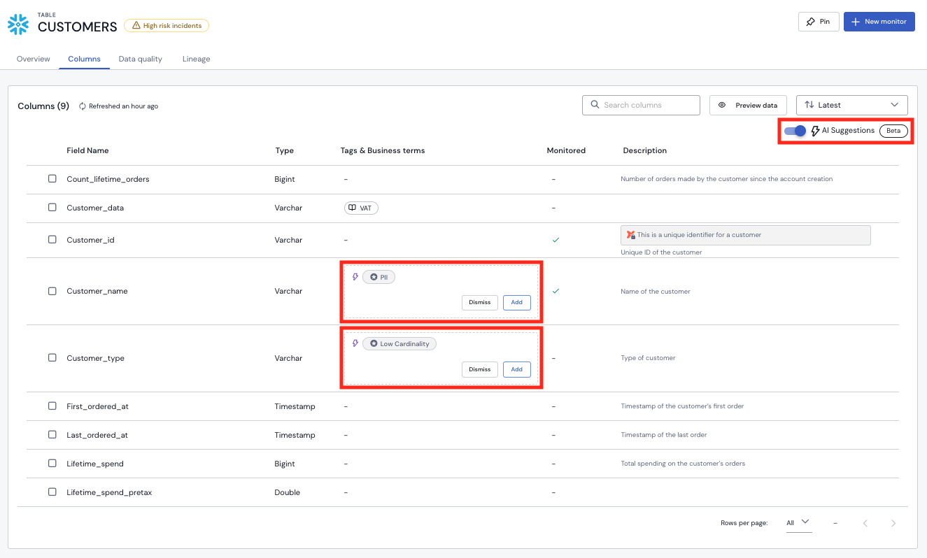 AI and data management - Streamline Data Management with Sifflet AI Suggestions for ...