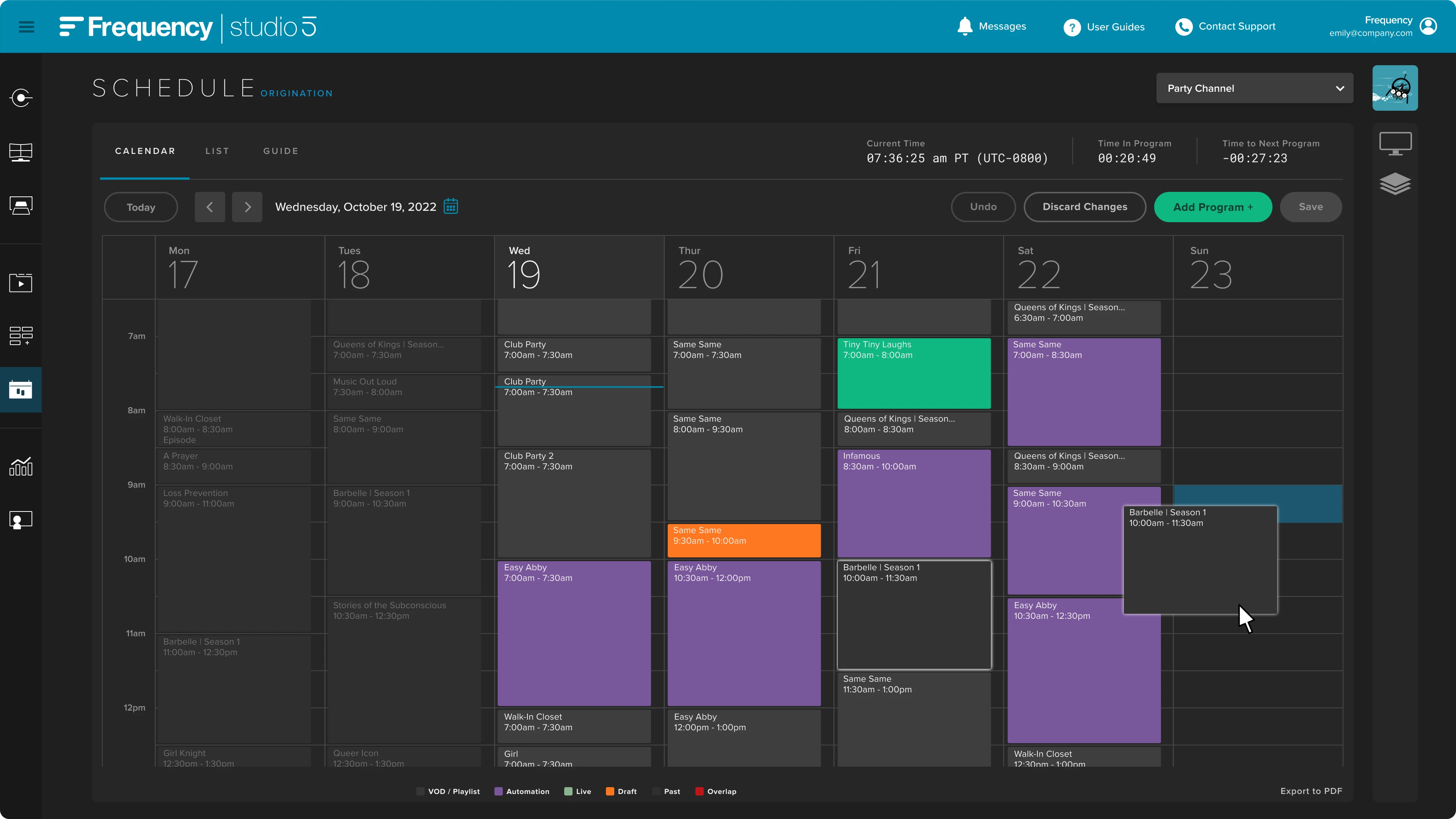 Studio 5 Schedule | Frequency