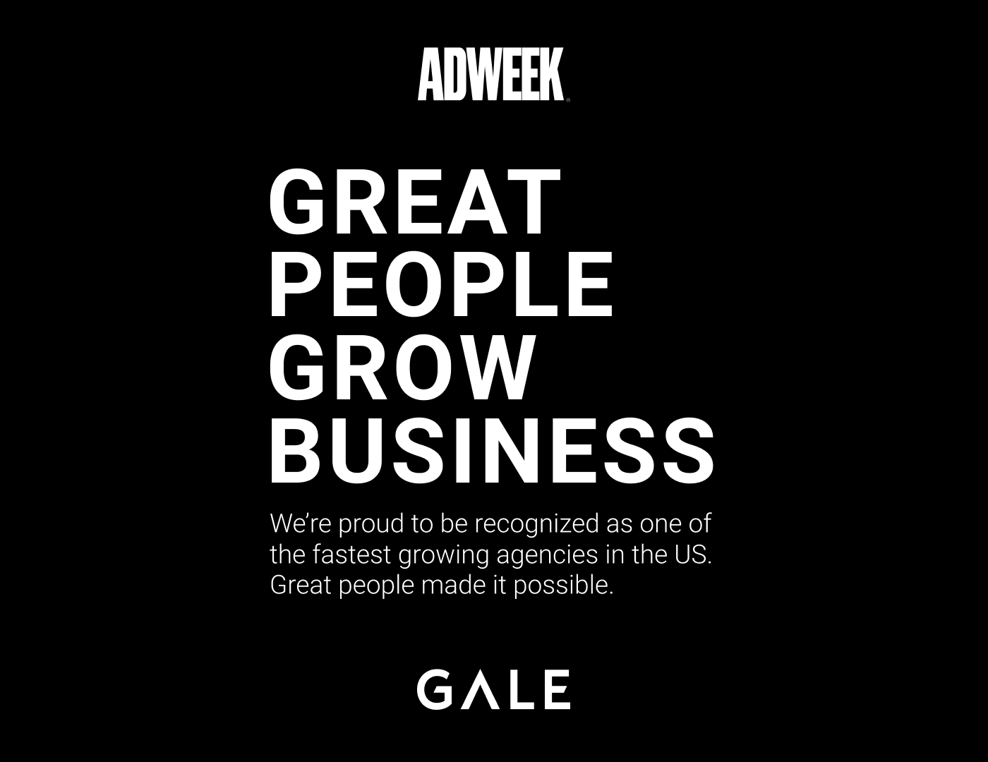 GALE Named One of Adweek’s 2022 Fastest Growing Agencies | GALE Partners