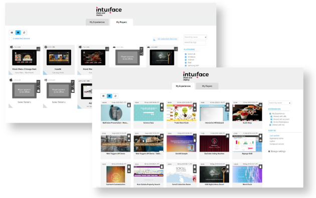Intuiface Share & Deploy Console