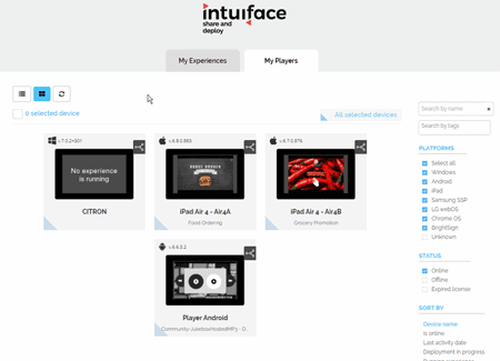 Features | Deploy & Manage | Intuiface