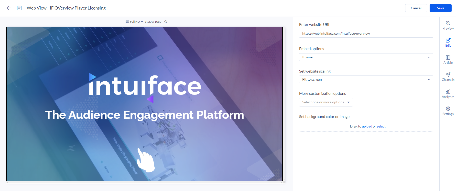 Enhance Your Appspace Digital Signage with interactivity using Intuiface