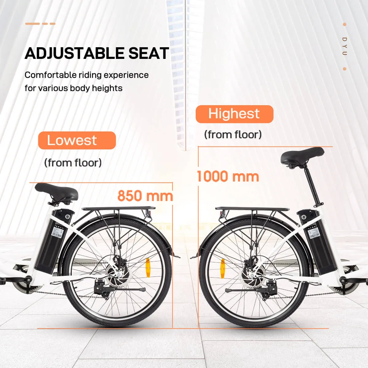 DYU C6 จักรยานไฟฟ้าสุดมินิมอล สามารถถอดแบตชาร์จได้