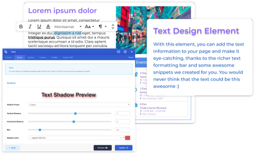 Text Design Element for SharePoint Intranet Sites | ShortPoint