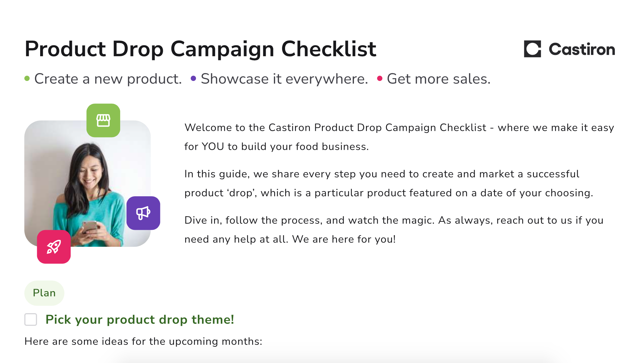 Printable Product Drop Campaign Checklist | Castiron