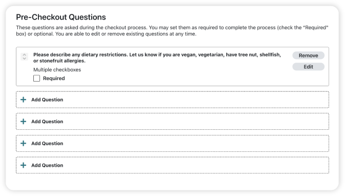 Ask custom questions on donation payment forms