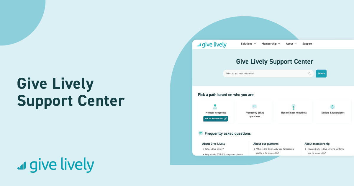 Give Lively Support Center