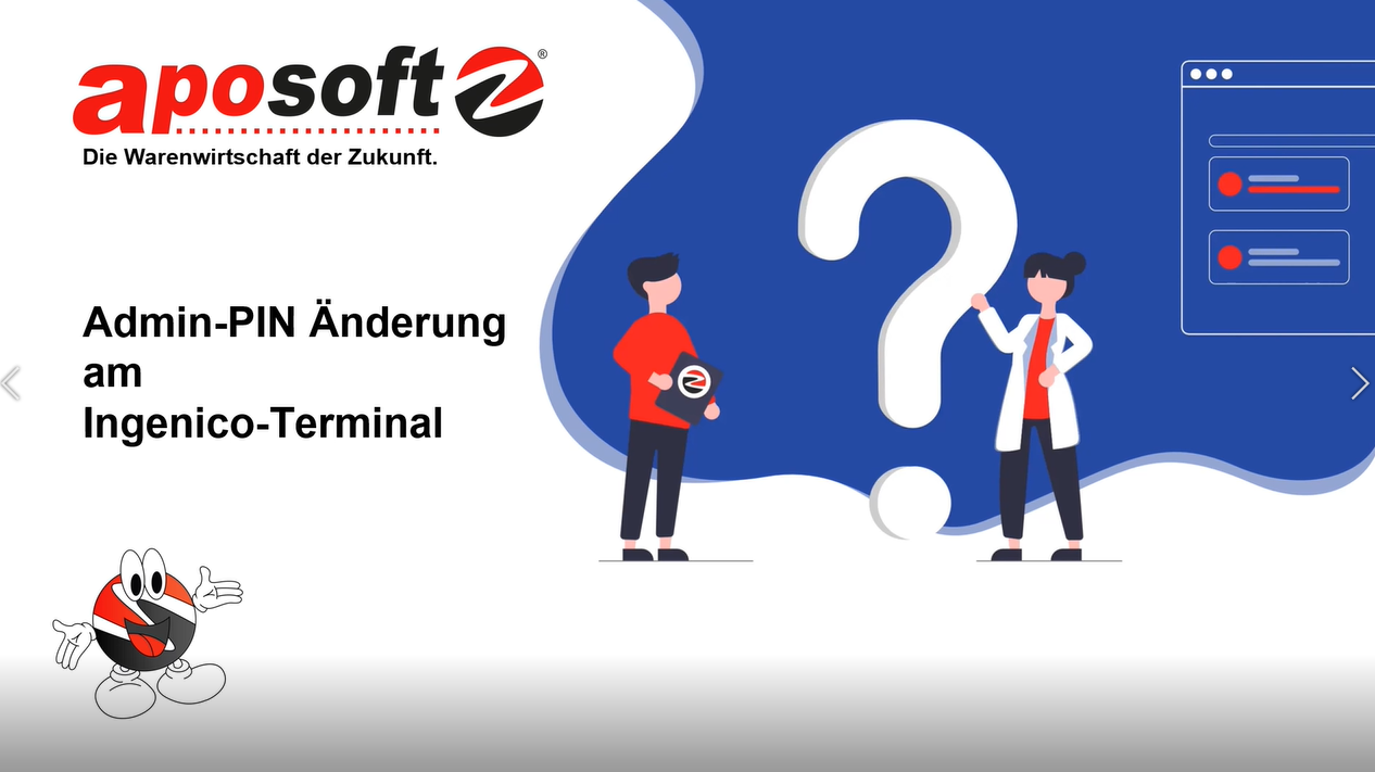 Schritt 1: Ingenico - Admin PIN ändern | Aposoft Helpdesk | Das ...